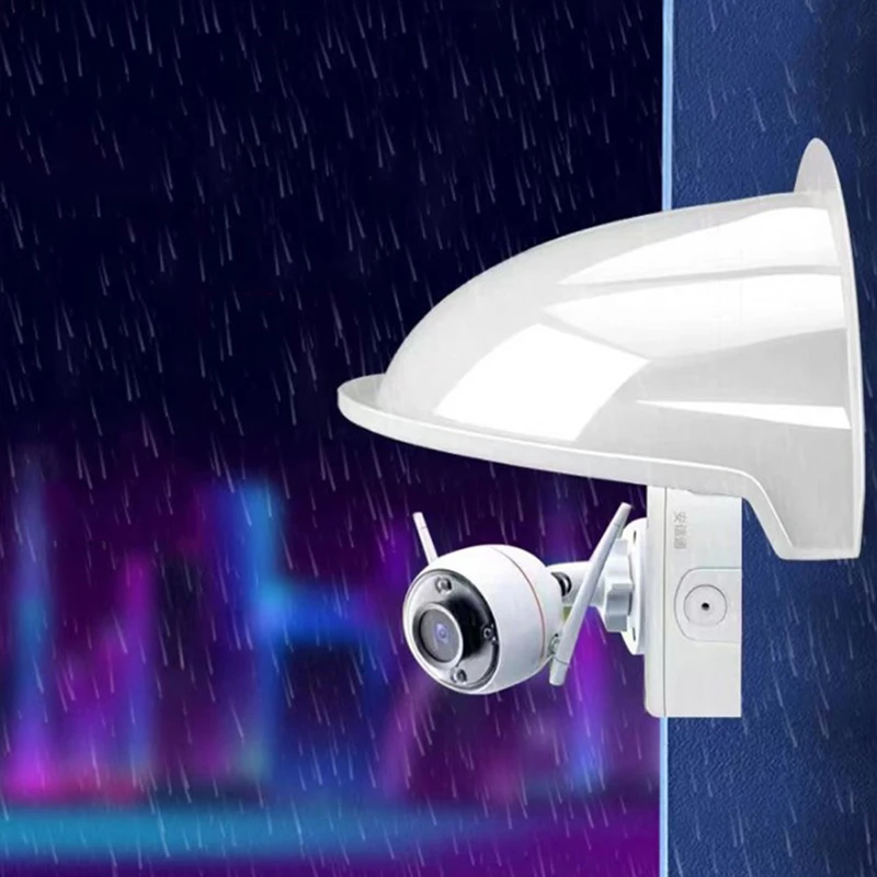 Rain Sun Shield Weather Cover Anti Glare Side Bracket Cctv Turret Dome ...