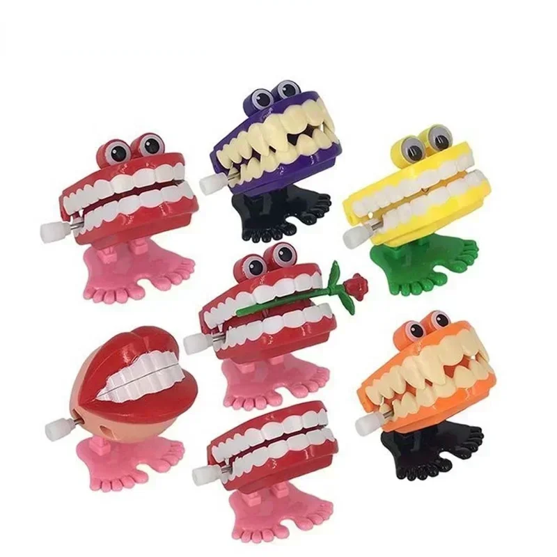1pcs-Clockwork-Toy-Upper-Chain-Jumping-Tooth-Toy-Children-Jump-Teeth ...