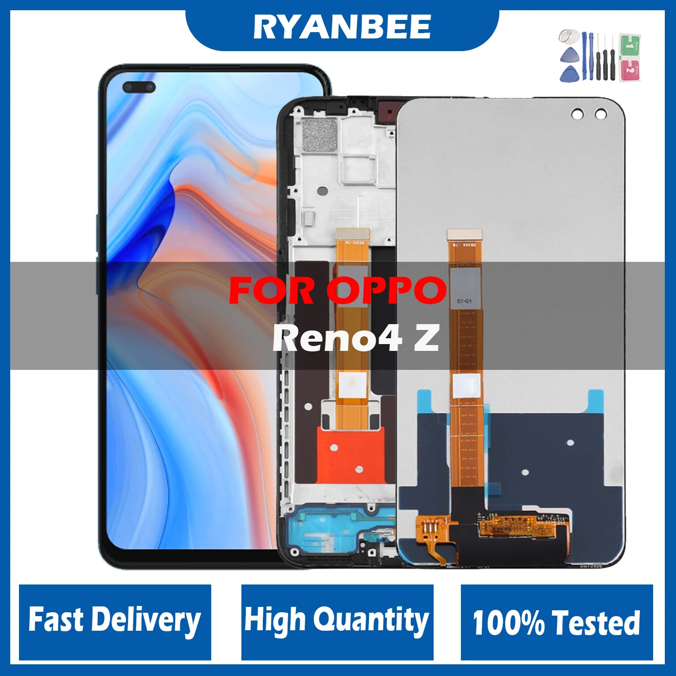 Original 6.57"LCD For Oppo Reno4 Z 5G Reno 4 Z CPH2065 LCD Display ...