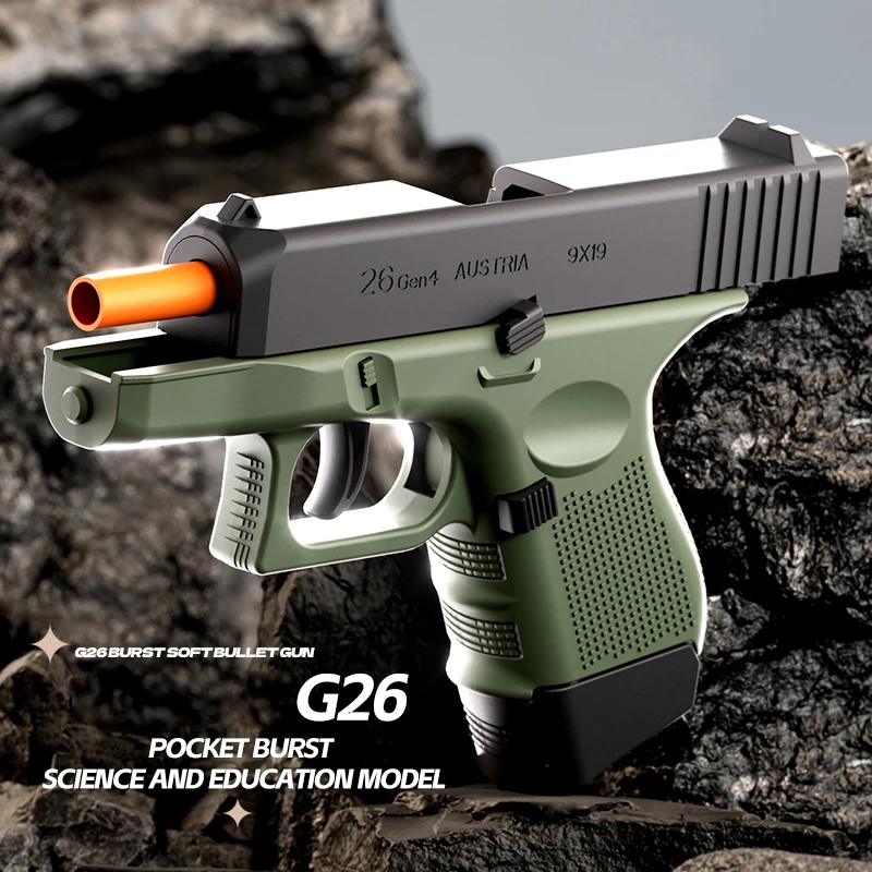 Soft-Green-Bullet-Toy-Guns-com-Shell-Ejetando-Blasters-de-Espuma-e ...