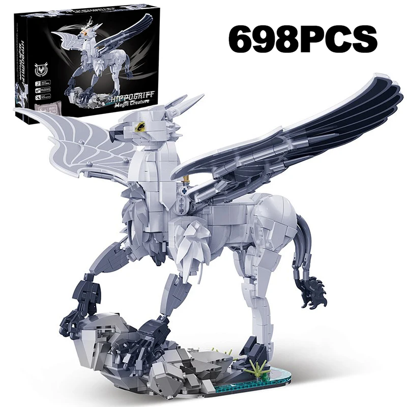 Creative MOC 698pcs Magic World Hippogriff Model Building Blocks Set ...