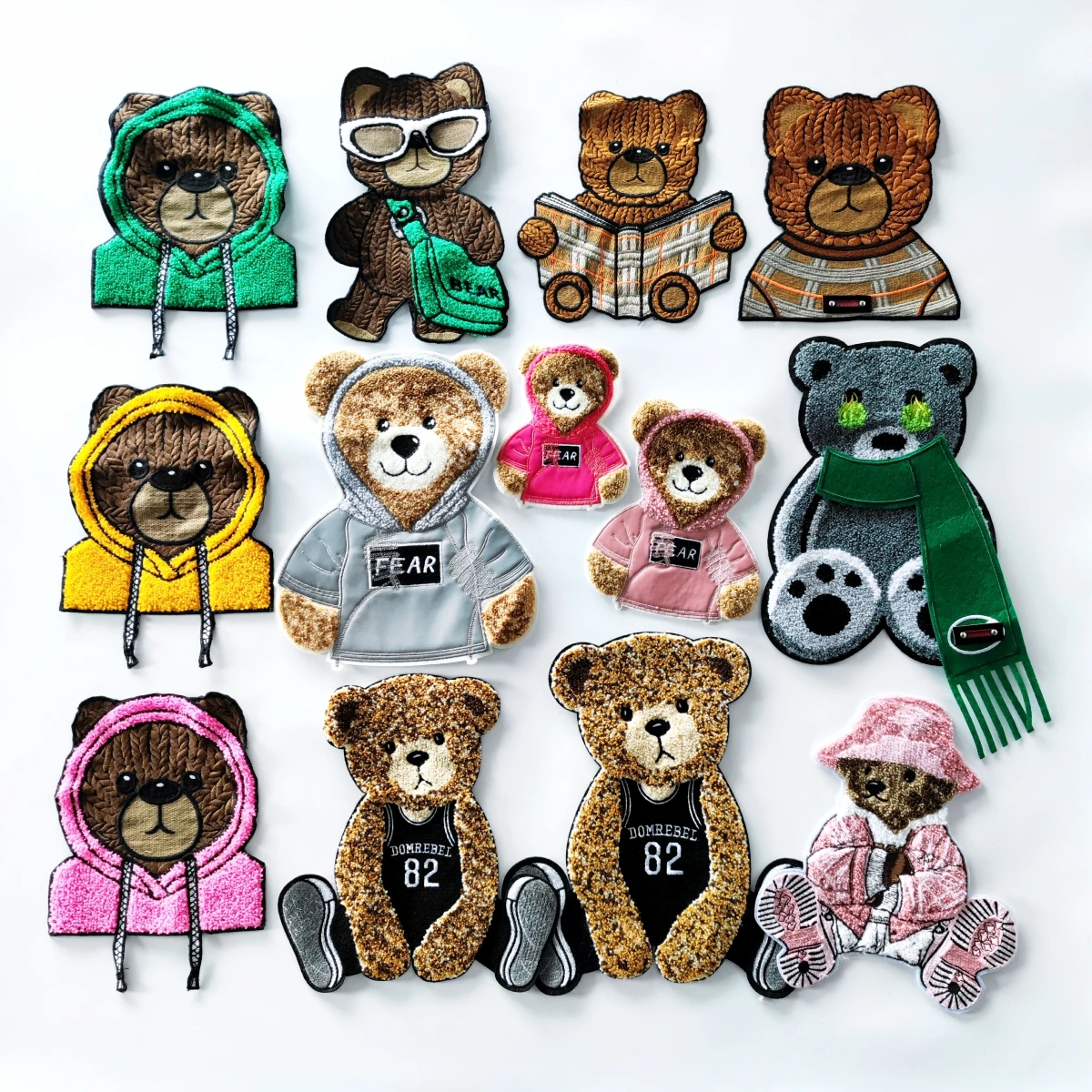 Embroidery Cartoon Badges,chenille Animal Patch,bear Appliques Bears Patches for Clothing DIY ...