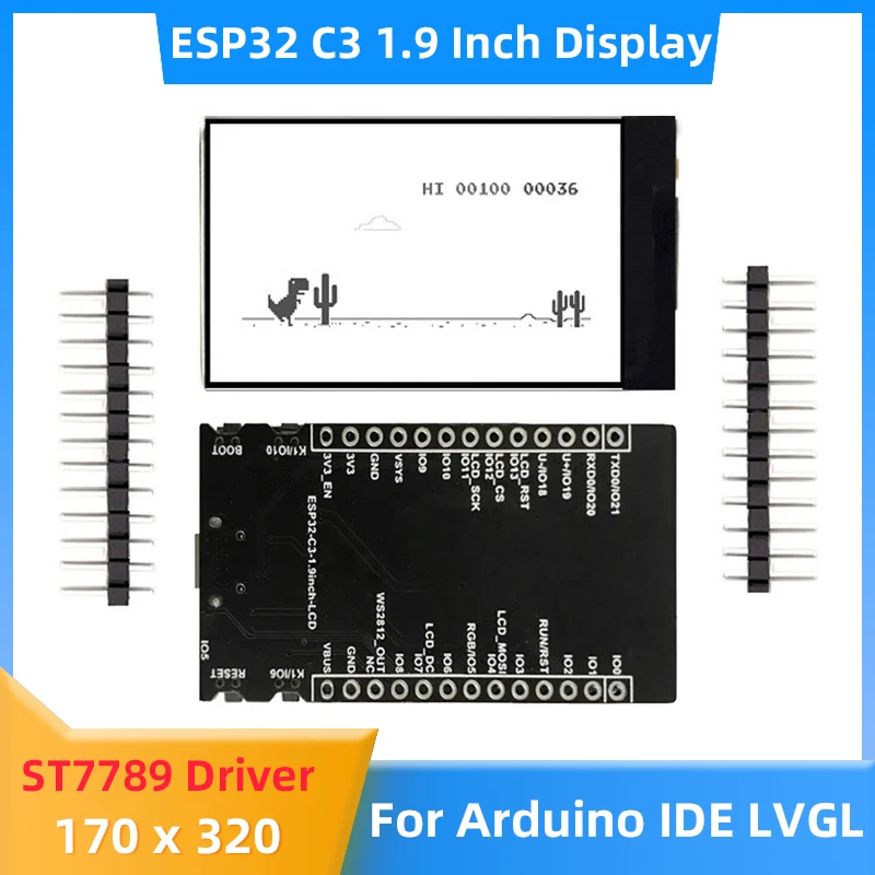 ESP32-C3-1-9-Inch-LCD-Display-Board-for-Arduino-IED-LVGL-MINI-TV-ST7789 ...