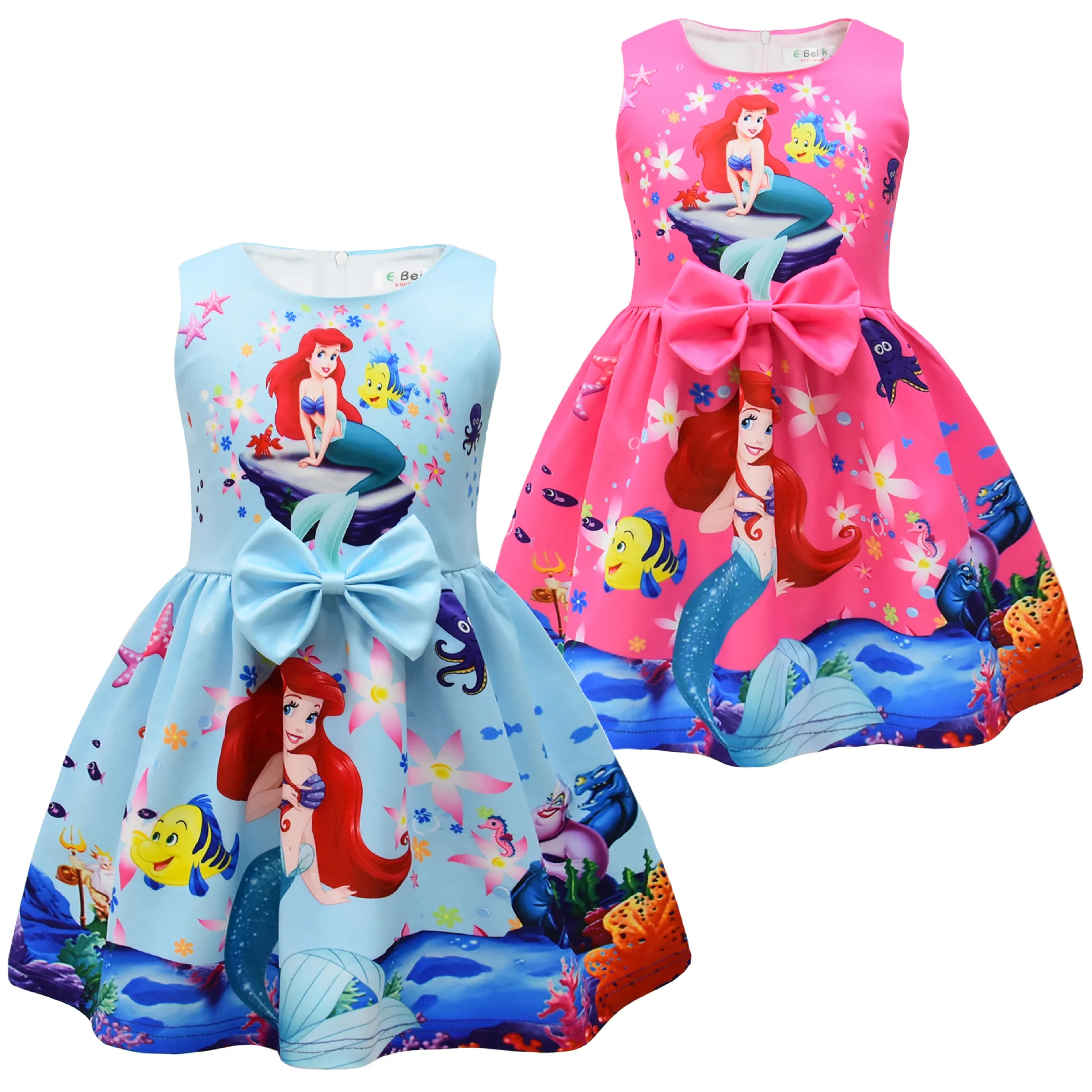 Halloween-Cosplay-Mermaid-Princess-Dress-For-Girls-Sleeveless-Cartoon ...