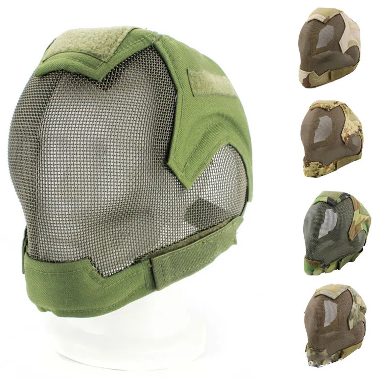 Paintball-Full-Face-Mask-Steel-Metal-Mesh-Protection-Helmet-Mask-For ...