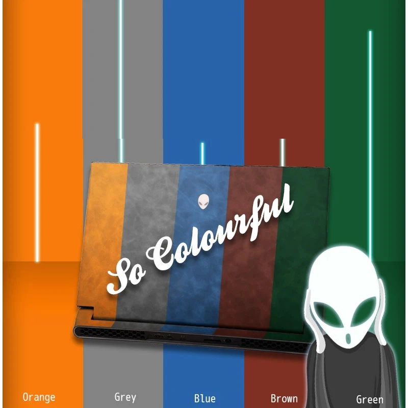 Color fibre Skin Laptop Stickers for Alienware X16 X14 X15 X17 R1 R2 ...