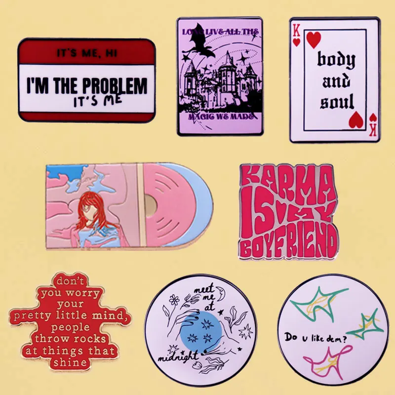 Pop-Singer-Music-Album-Song-Badge-Sign-Creative-Cartoon-Metal-Enamel ...