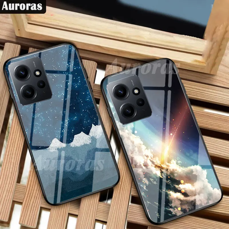 Auroras-For-Redmi-Note-12-Pro-Plus-5G-Case-Tempered-Glass-Cover-Space ...