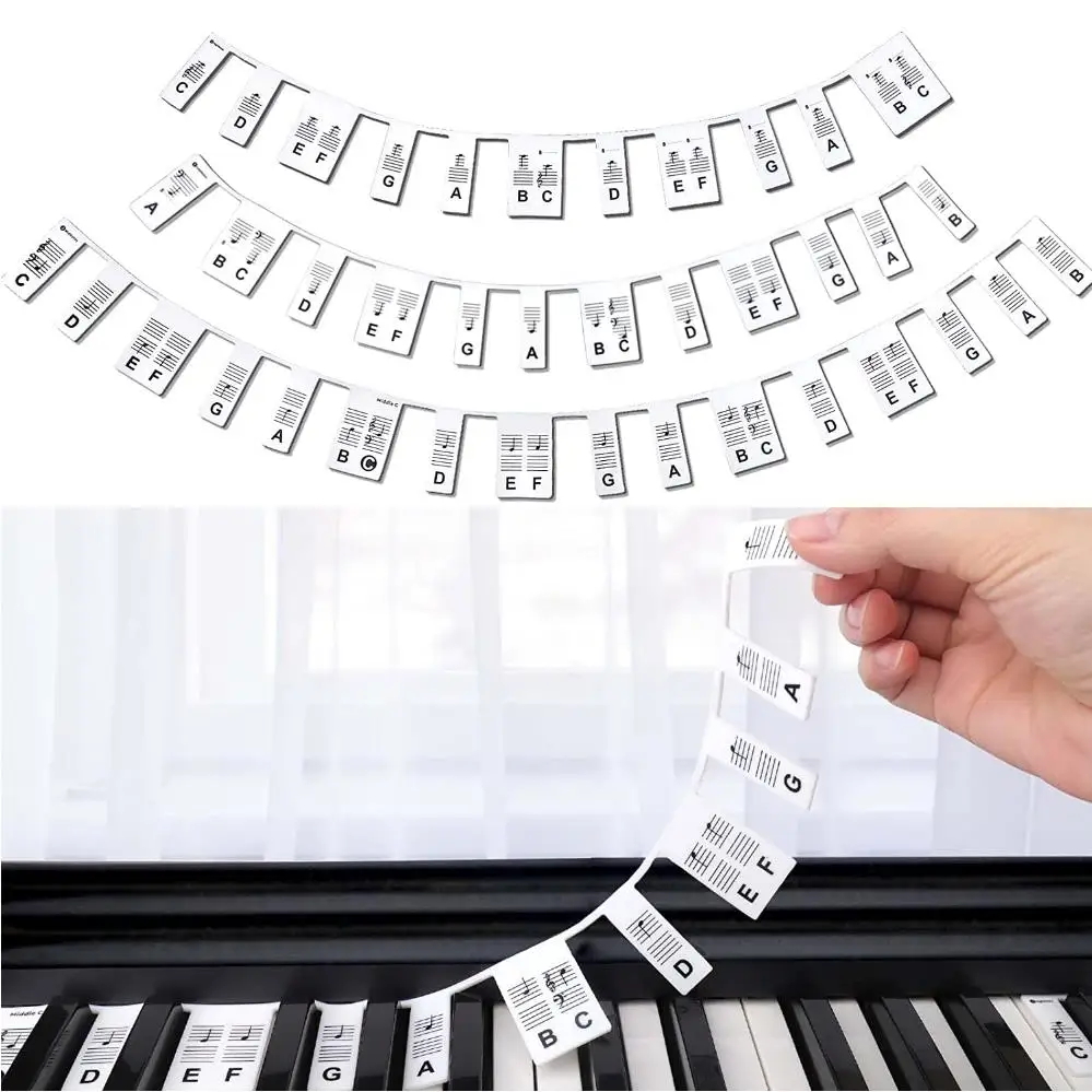 Silicone Piano Keyboard Rake Notes | Silicone Piano Key Stickers ...