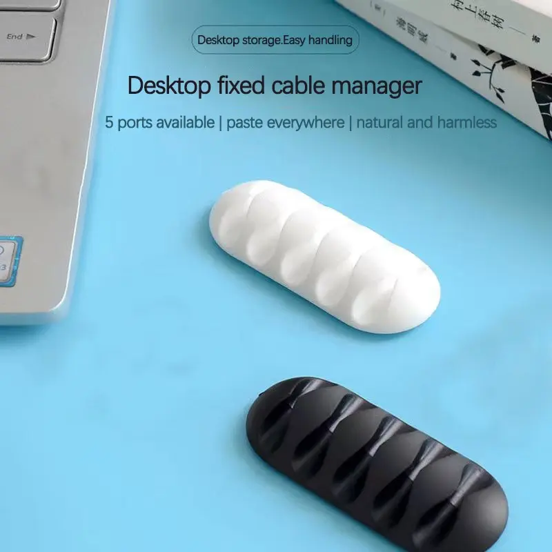 Five-Hole-Desktop-Cable-Holder-Cable-Routing-Artifact-Desktop-Charging ...