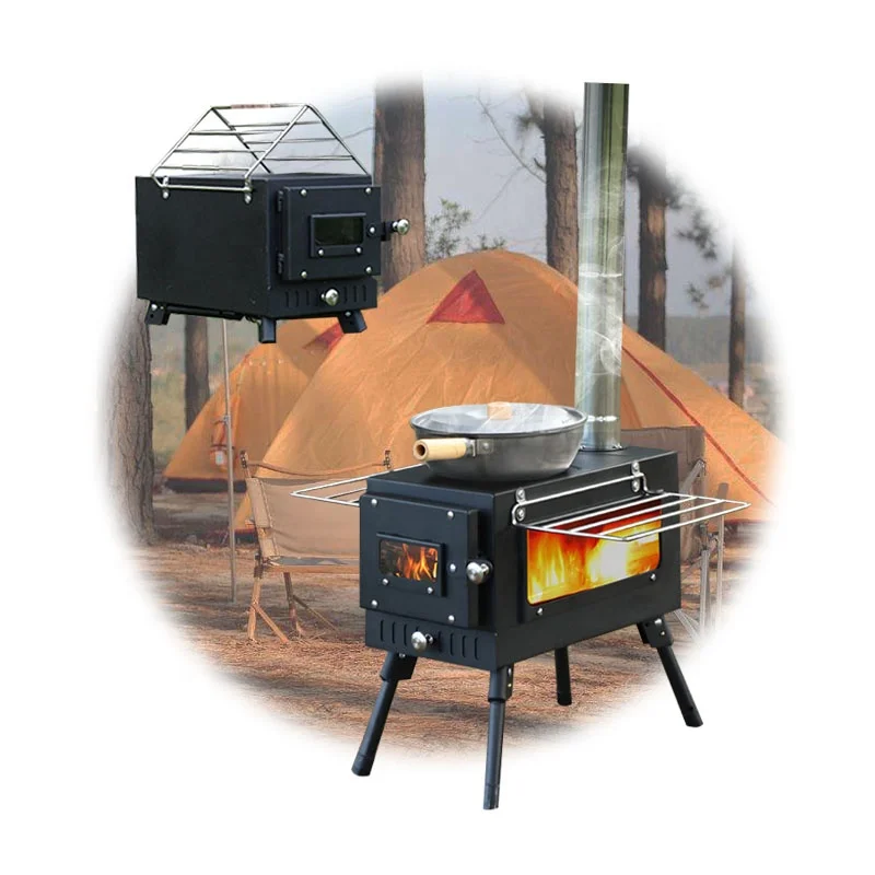 Brand-New-Small-Foldable-Tent-Heater-Stove-With-Chimney-Outdoor-Stove ...