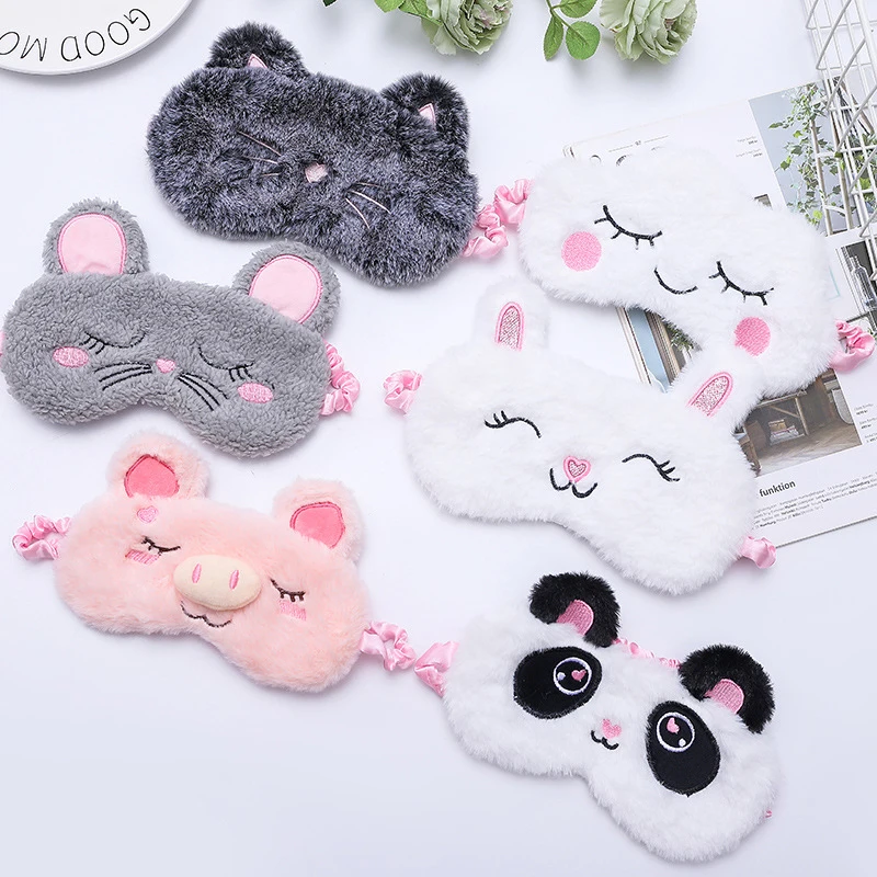 Cartoon-Sleep-Mask-Soft-Plush-Funny-Animal-Eye-Masks-Eyeshade-Sleeping ...