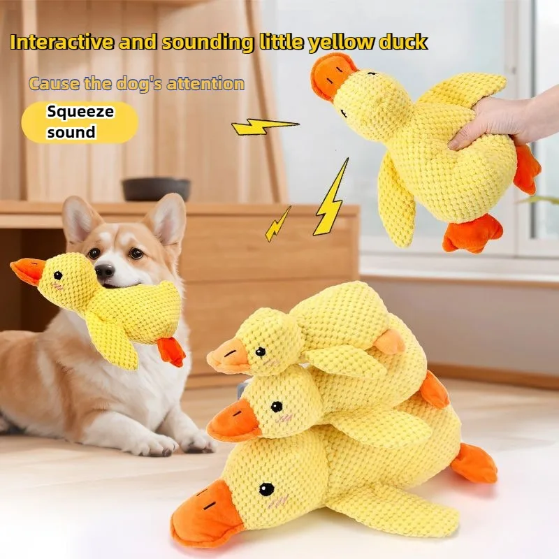 Bite Resistant Duck Plush Toy For Dogs Interactive Chewing Puppy Teeth ...