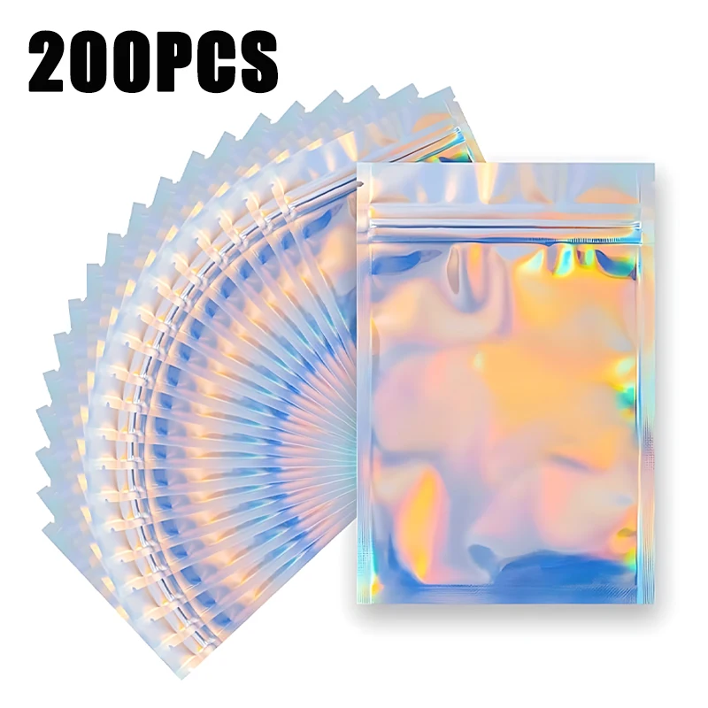 200PCS-Laser-Ziplock-Bag-Necklace-Earrings-Jewelry-Gift-Packing-Bags ...