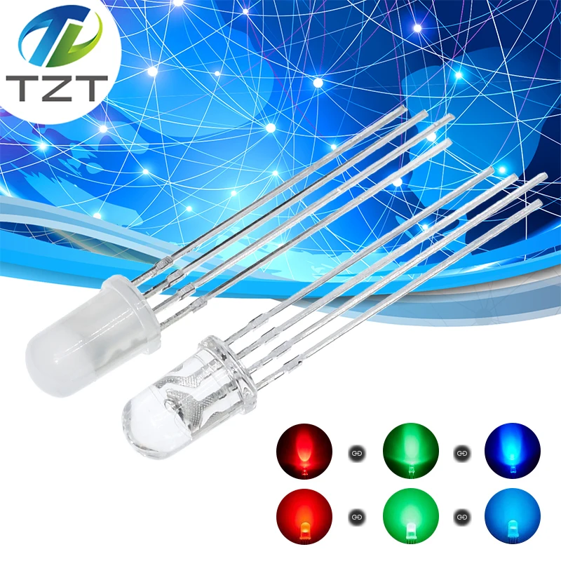 10pcs-5mm-RGB-LED-Common-Cathode-Common-Anode-Tri-Color-Emitting-Diodes ...