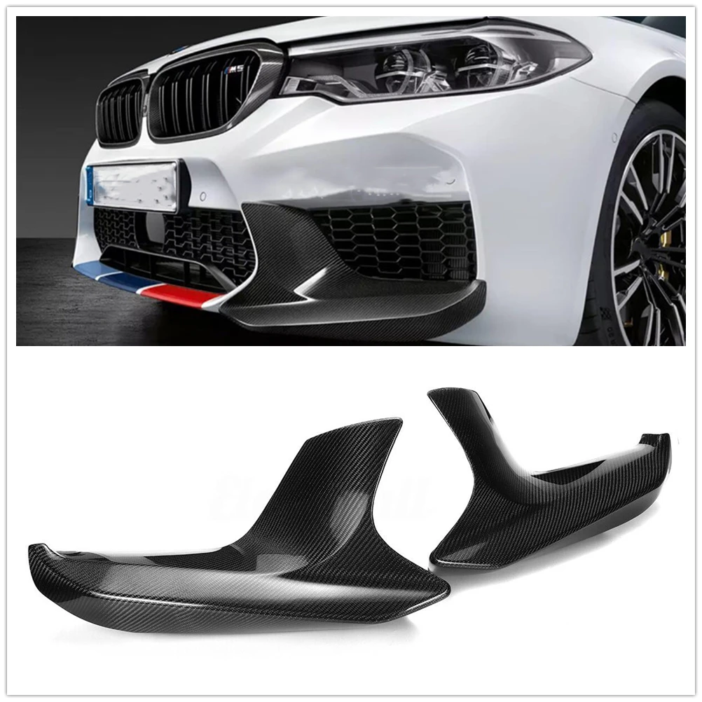 Carbon-Fiber-Car-Front-Bumper-Side-Splitter-Cover-Lower-Spoiler-Air ...
