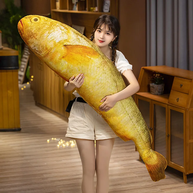 Kawaii-Giant-Simulation-Yellow-Croaker-Plush-Toy-Stuffed-Lifelike ...