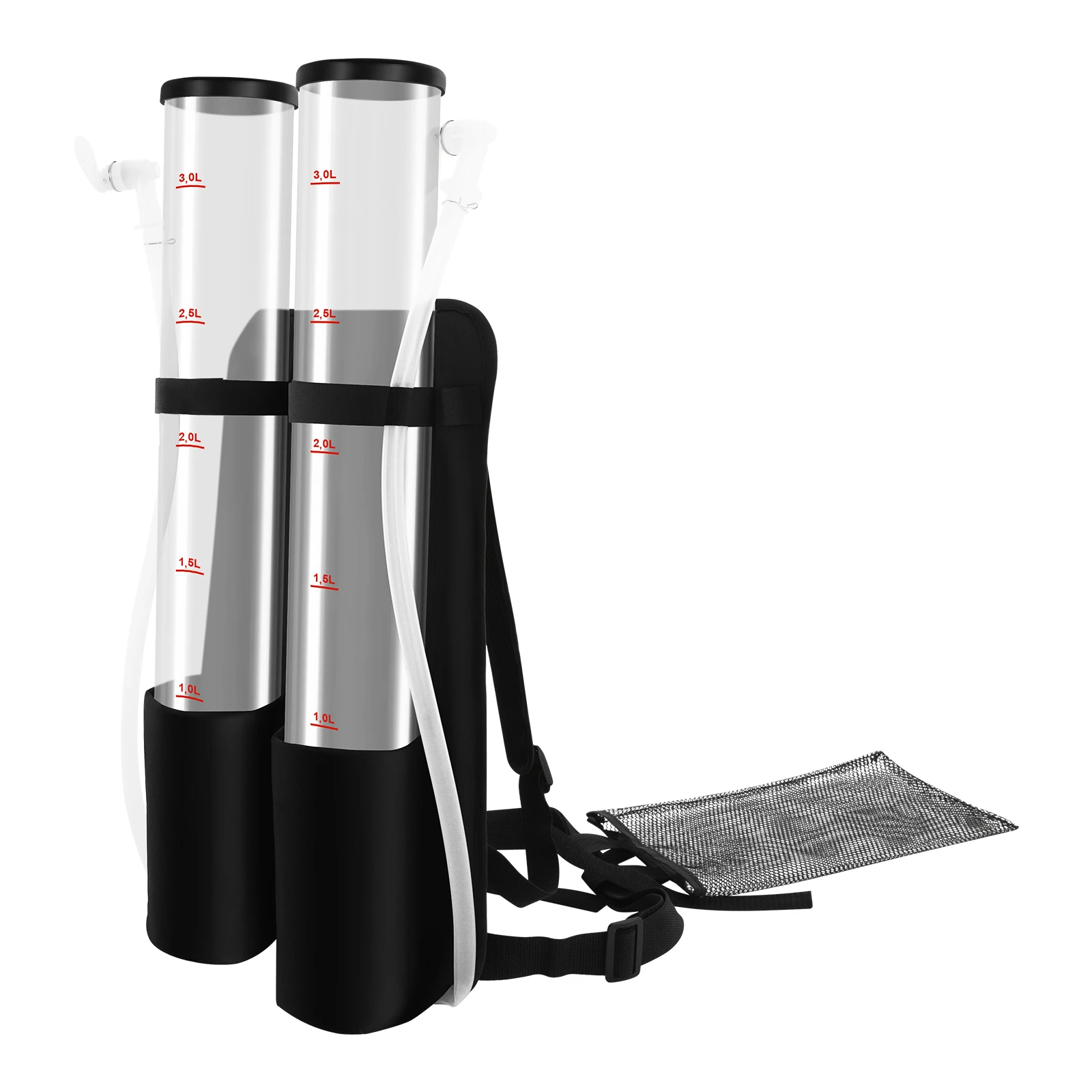 6L Capacity Portable Backpack (Size: 27x12x65cm) Dual Dispenser Beer ...