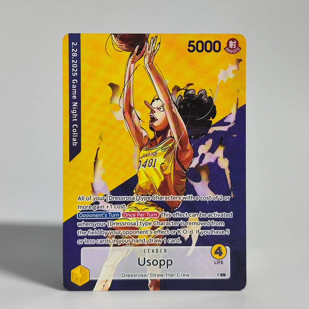 Proxy DIY TCG ONE PIECE Card English Leader Usopp Texture Super Rare ...