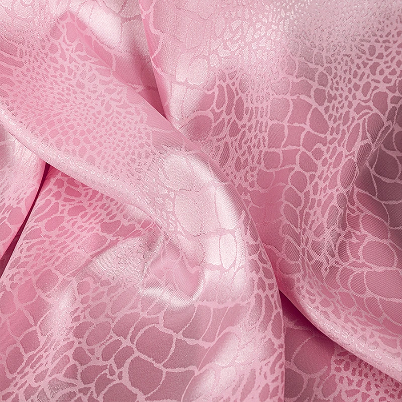Glossy Crocodile Pattern Jacquard Fabric Satin Silk-like Acetic Acid ...