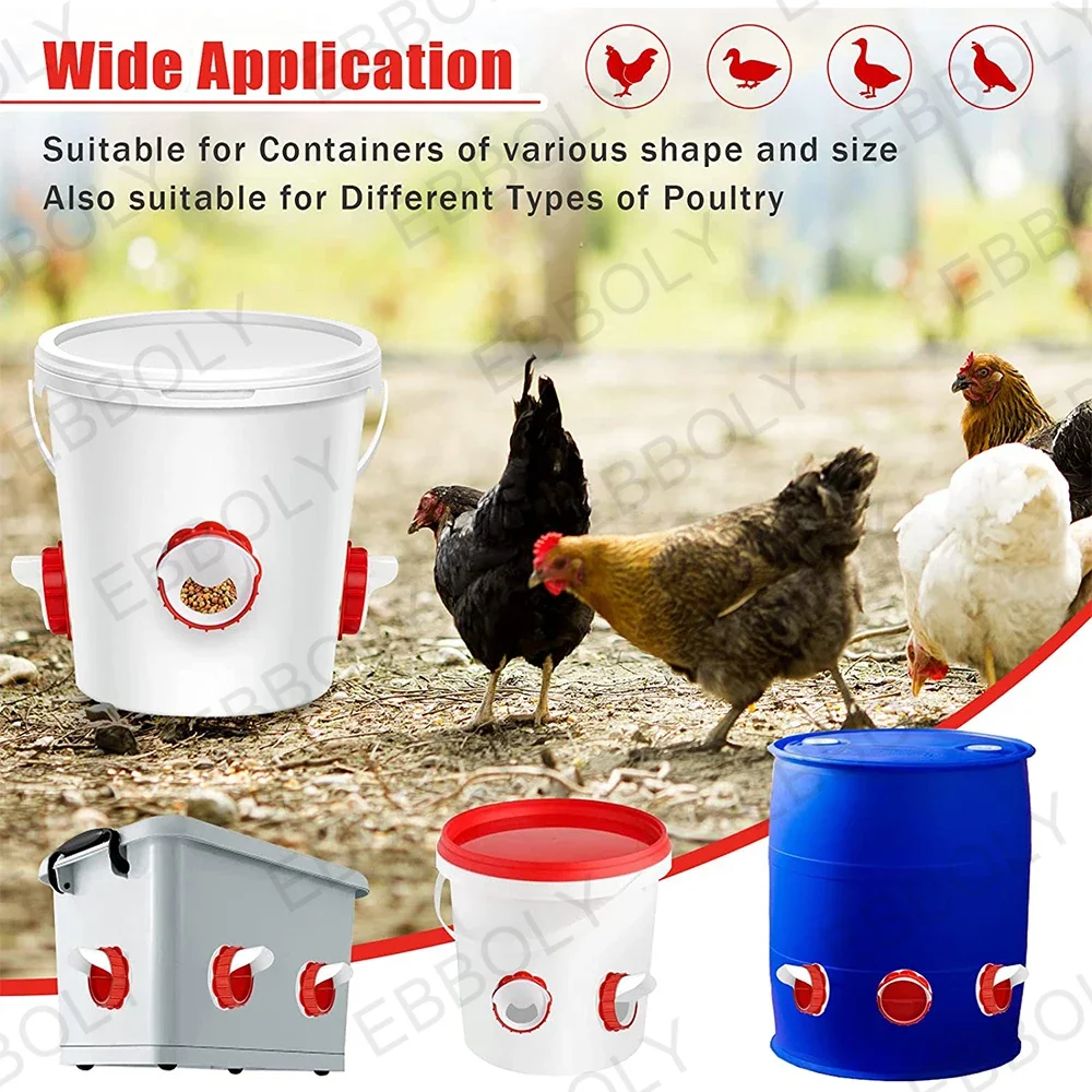 High Quality Chicken Feeder Poultry Feeder Port Rain Rodent Proof No ...