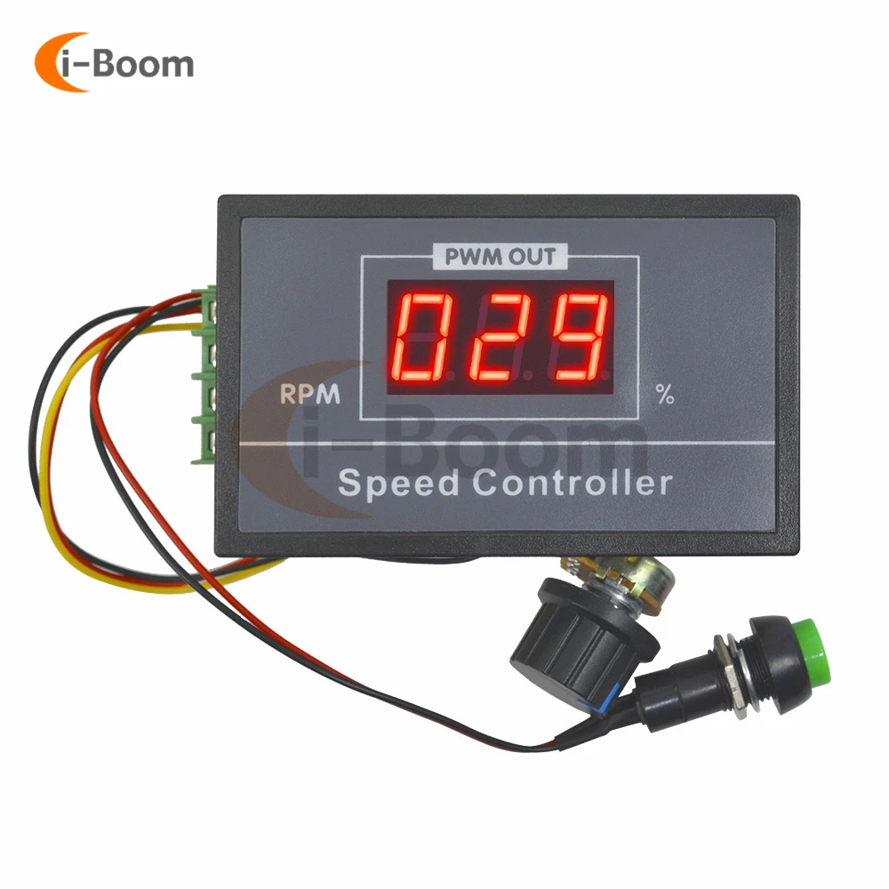 30A PWM DC Motor Speed Controller 6V-60V 12V 24V 48V Digital LED Display 0~100% Adjustable 15KHZ ...