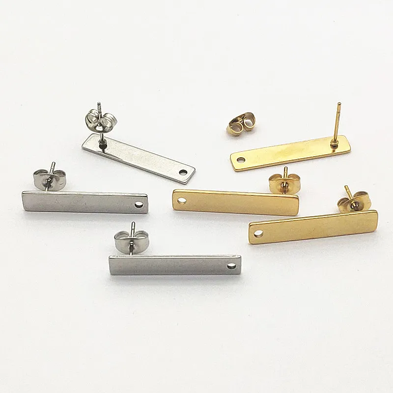 NEWARRIVAL-25mm100pcs-Stainless-Steel-Rectangle-Earrings-Connectors-For ...