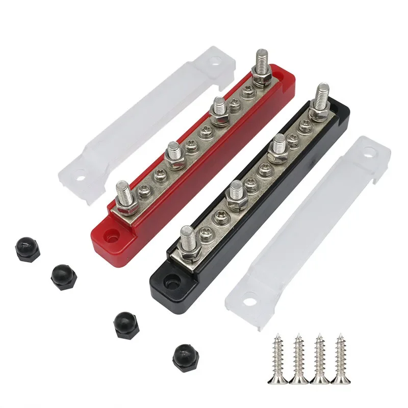 Bus-Bar-Power-Distribution-Block-4-x-1-4-Studs-6-x-M4-Screw-Terminal ...