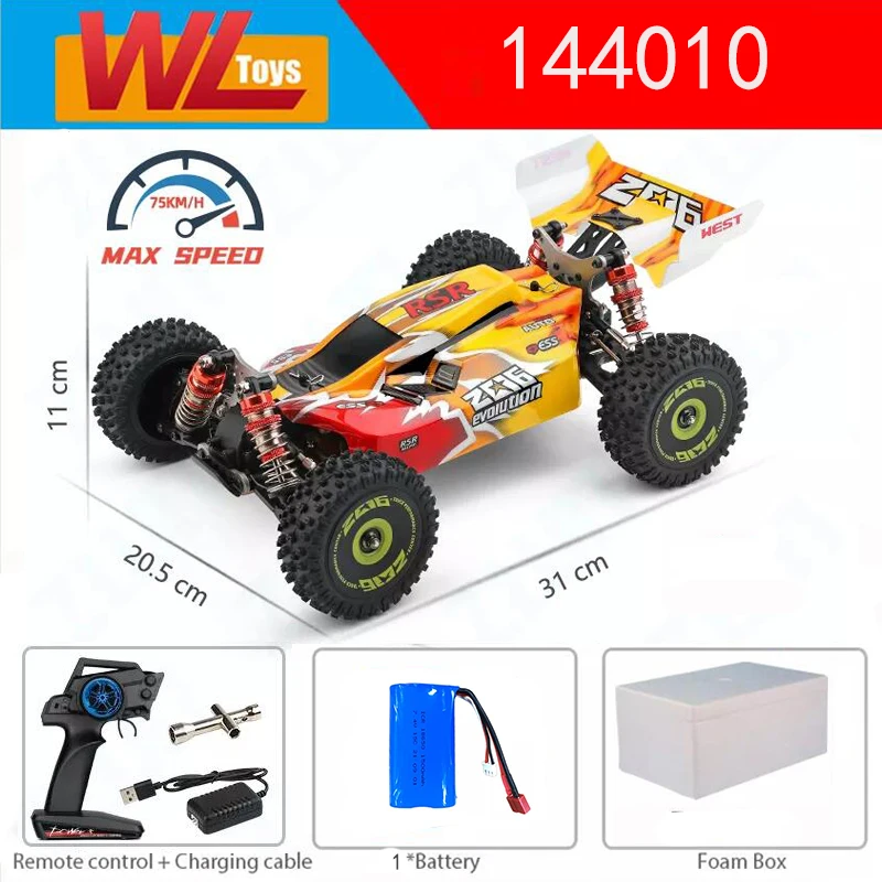Wltoys 144001 144010 2.4g Racing Rc Car 70 Km/h Brushless Motor 4wd ...