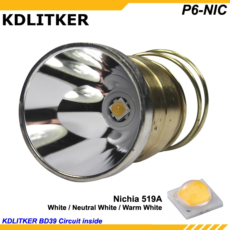KDLITKER-P6-NIC-Nichia-519A-800-Lumens-3V-9V-High-CRI-LED-Drop-in ...