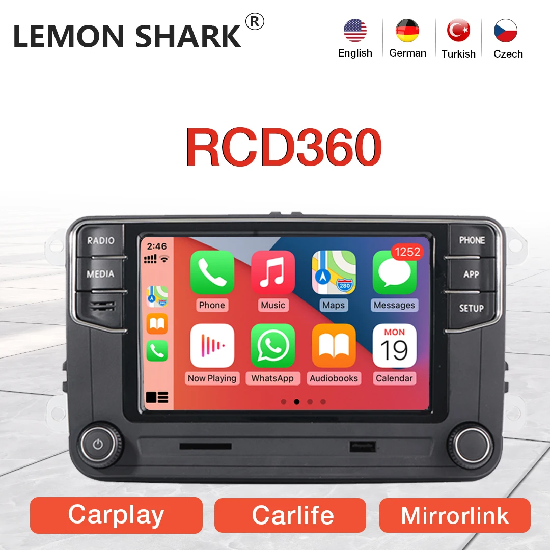 DS RCD360 Car Radio Carplay MirrorLink RCD300 MIB Autoradio for VW PQ ...
