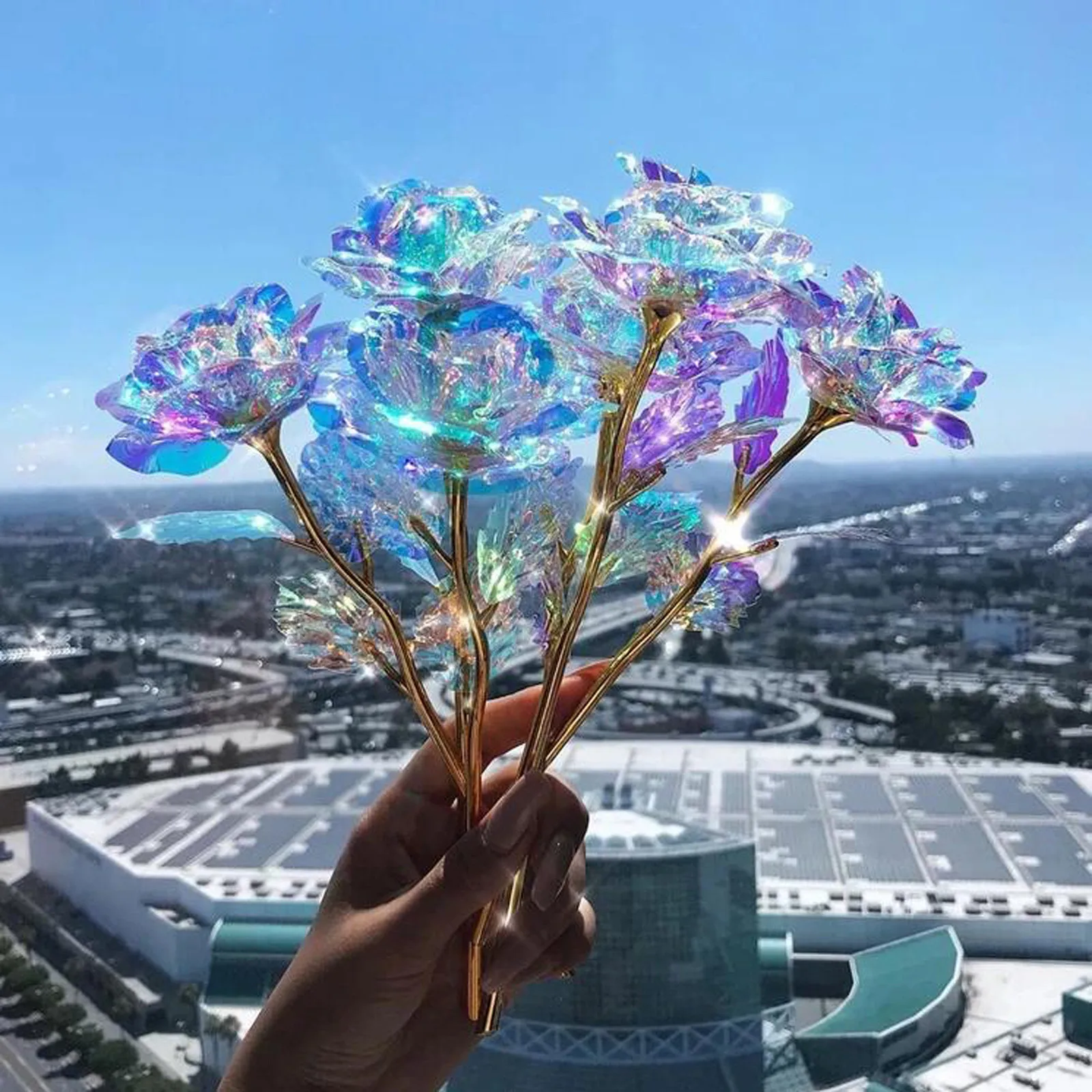 LED-Artificial-Rose-flores-ornamentos-luminosos-flores-falsificadas-dia ...