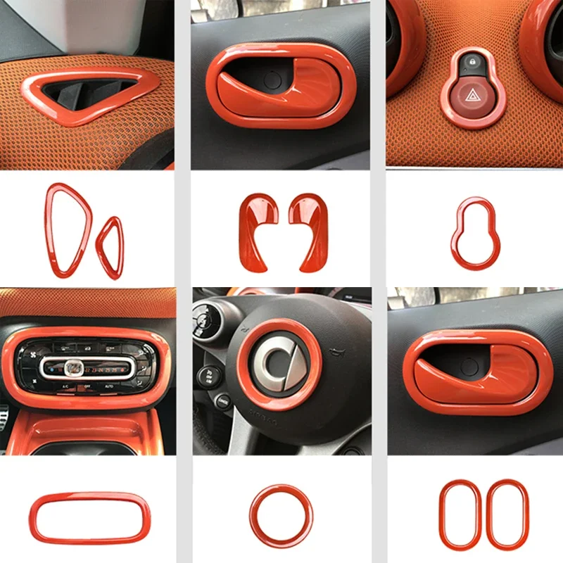 Car-Interior-Decor-Cover-Shell-Orange-Gear-Instrument-Cover-Sticker ...