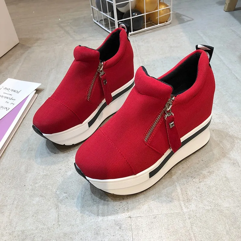 Platform-Sneakers-Women-Shoes-Red-Casual-Comfortable-Platform-Shoes ...