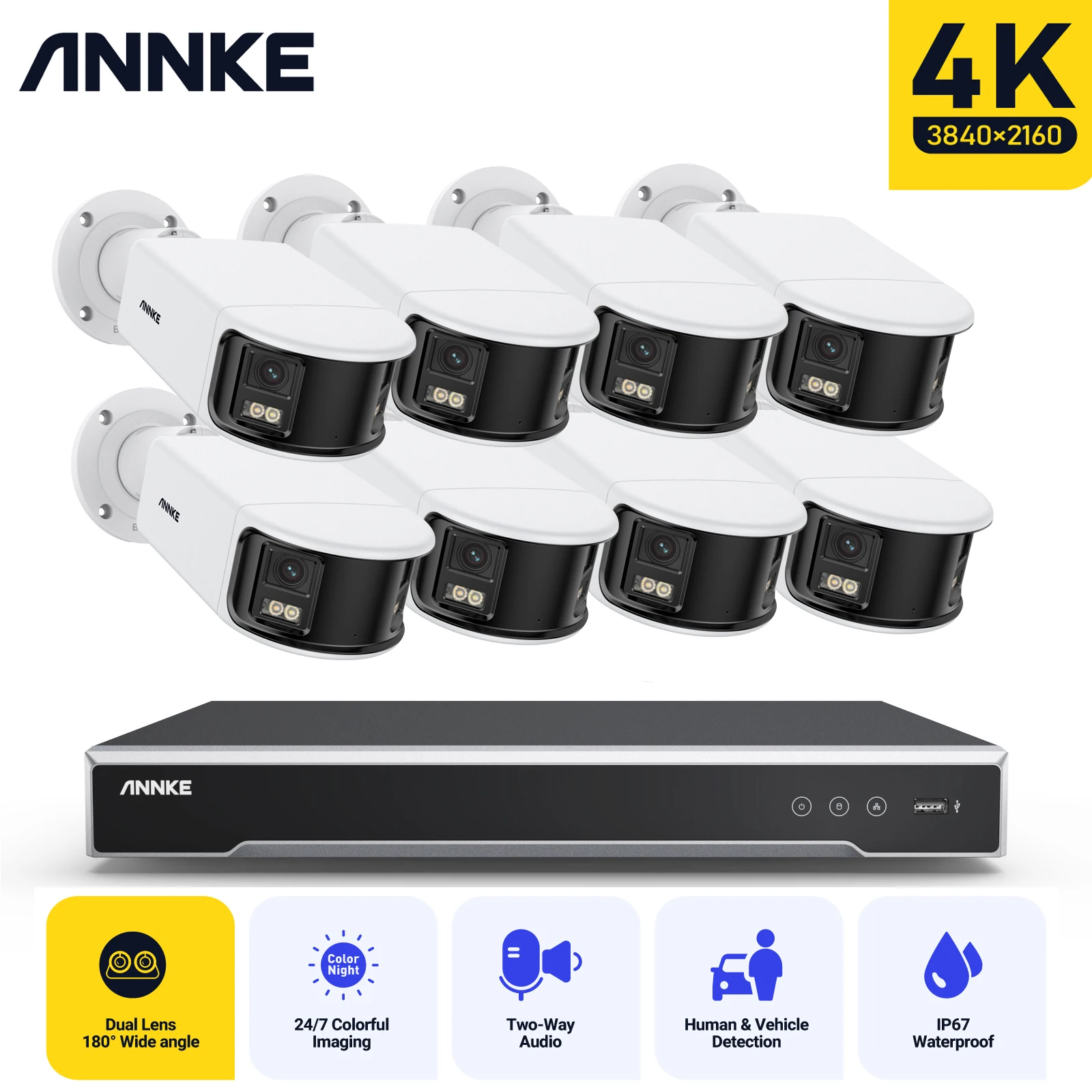 ANNKE-4K-Duo-Dual-Lens-Security-Camera-System-POE-AI-Human-Detect-Full ...