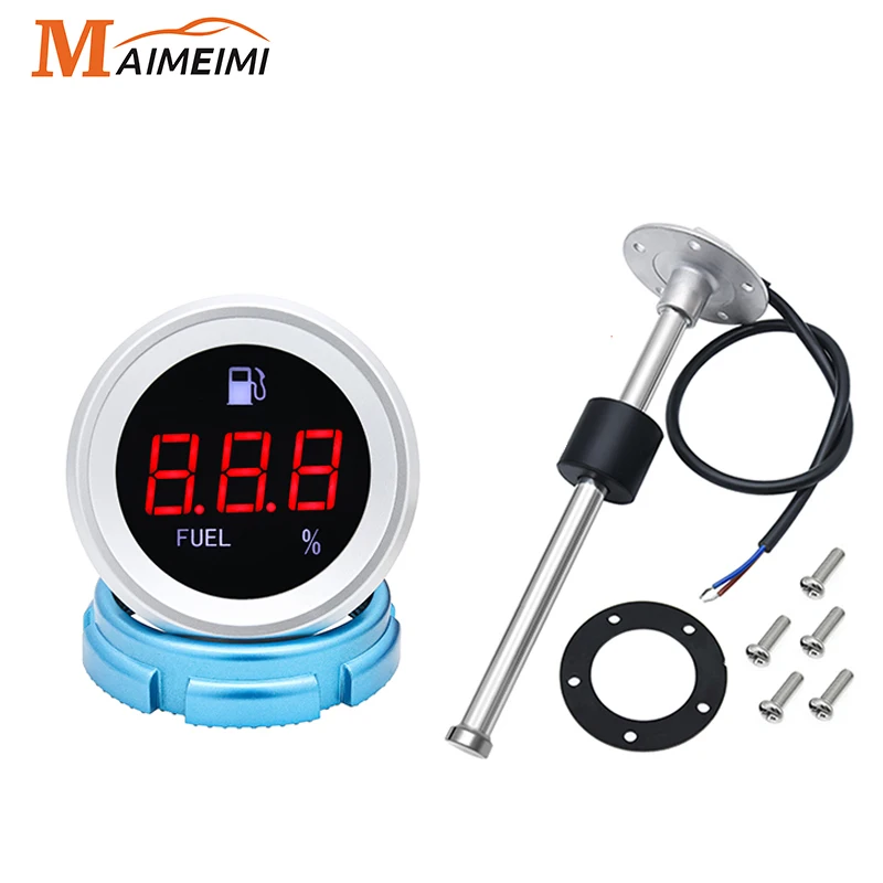 Digital-Fuel-Level-Gauge-Meter-with-Flashing-Warning-Alarm-0-190ohm ...