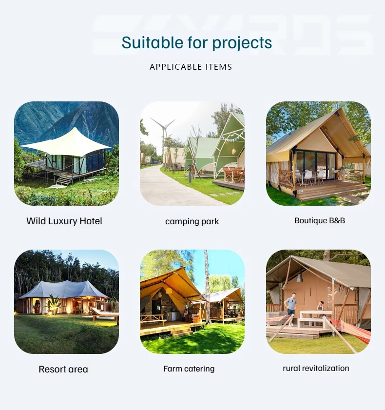 Camp Tent Manufacturer Customized Membrane Structure High-End Vacation ...