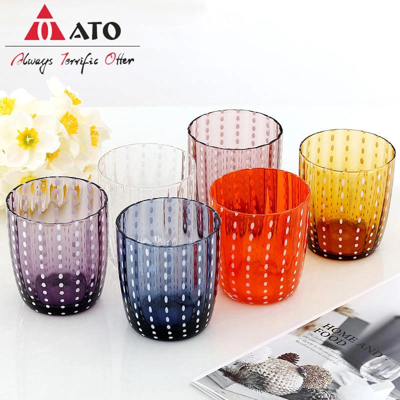 ATO-Wave-point-unique-design-colorful-glassware-Hand-Blown-Glass-Cup ...