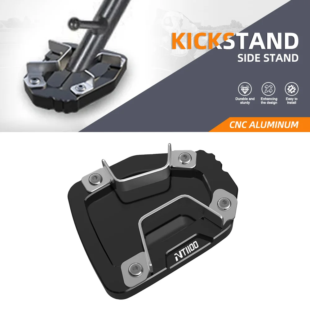 Motorcycle-Kickstand-Extension-Plate-Foot-Side-Stand-Enlarge-Pad-For ...
