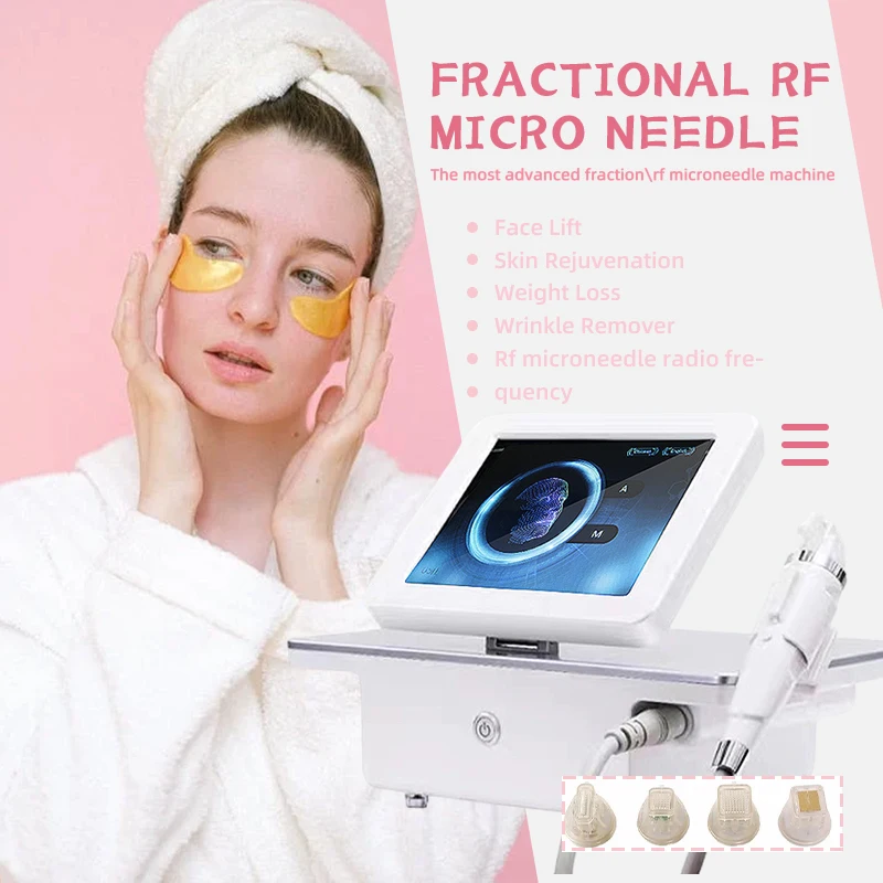 2023 RF Microneedle Face Care Gold Micro Needle Skin Rollar Acne Scar ...
