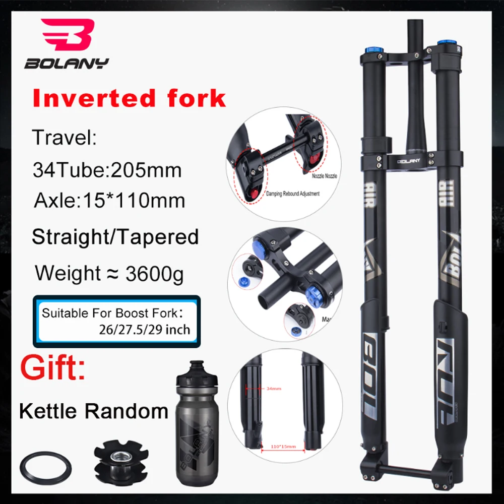 BOLANY Downhill MTB Electric Bike Beach Motorcycle Inverted Fork Shock ...