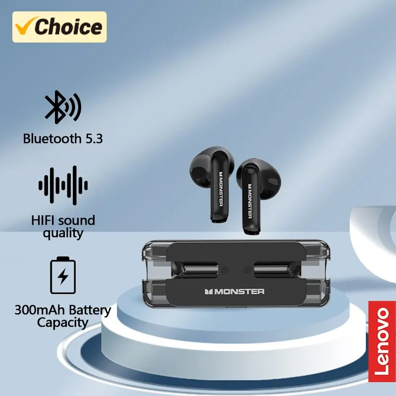 Monster XKT08 Gaming Headphones Ture Wireless Bluetooth Earphones 5.3 ...