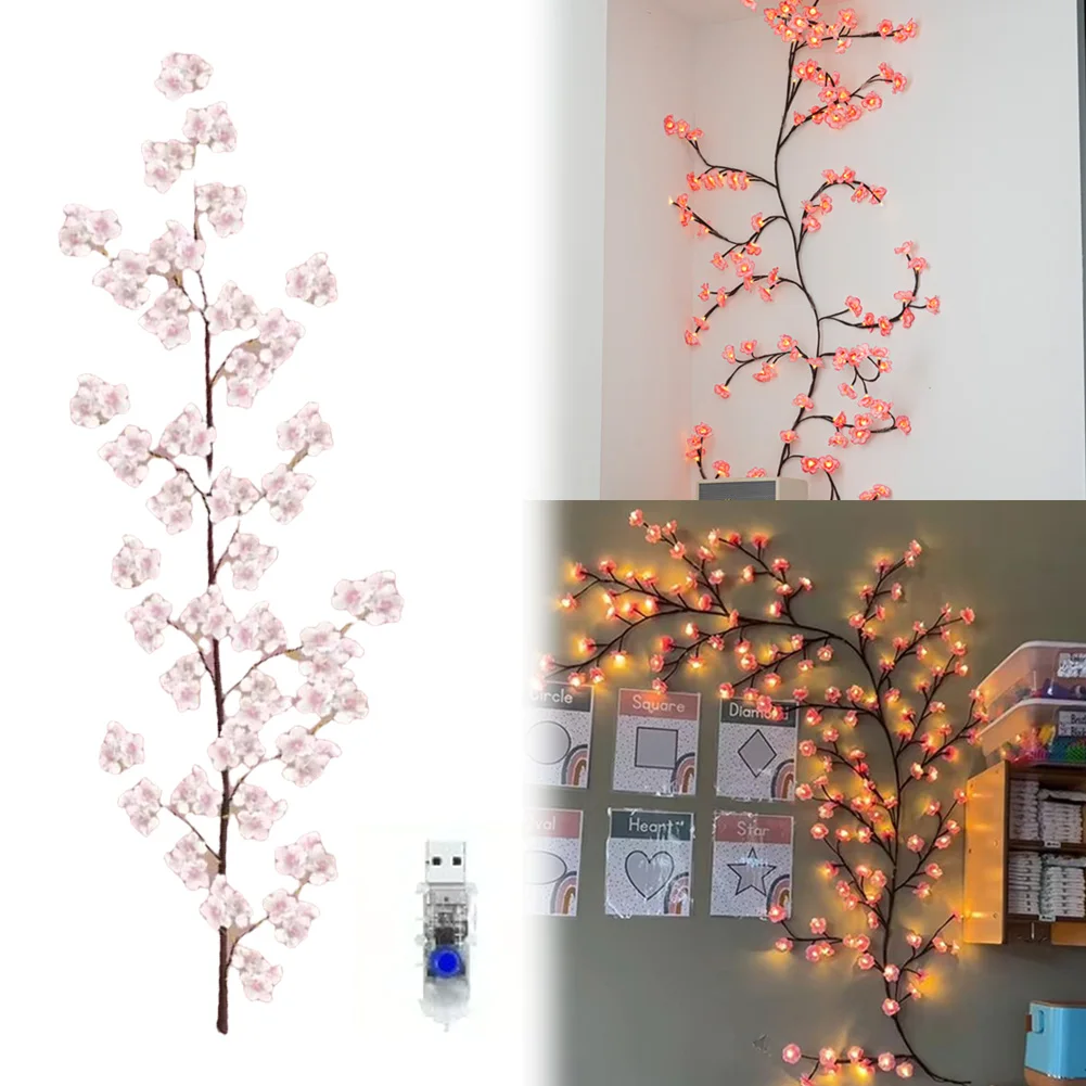 LED-Cherry-Blossom-Branch-Light-Remote-Control-Sakura-Vine-Branch-Lamp ...