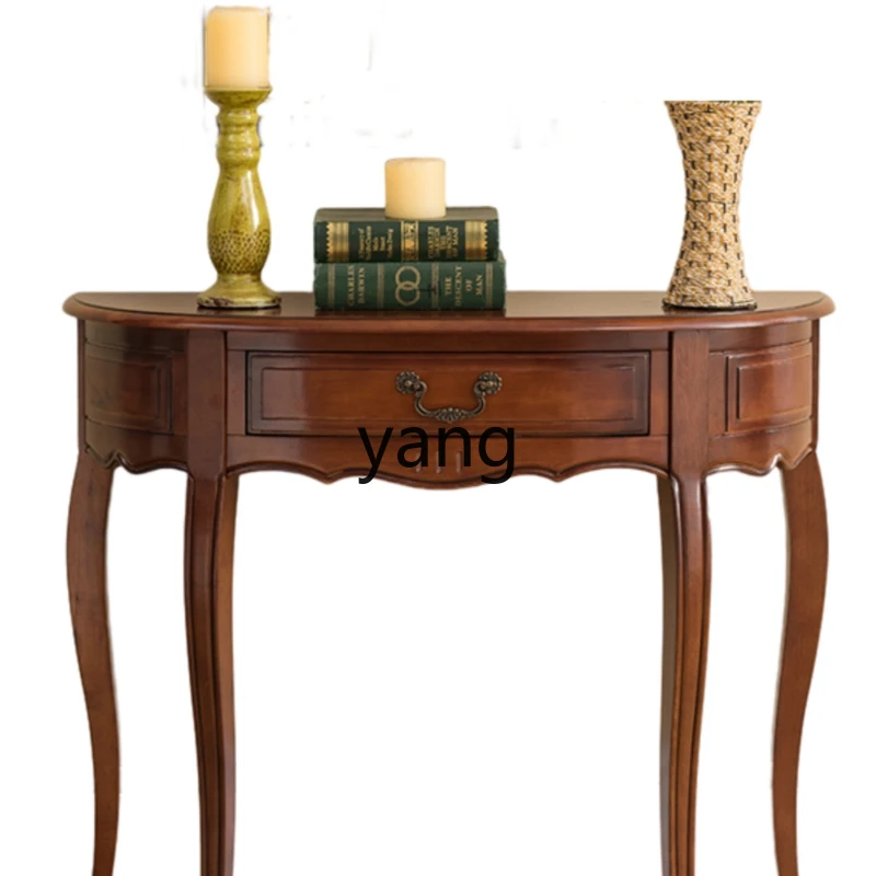 CX-Solid-Wood-Semicircle-Console-Tables-Corridor-Simple-Console-Hallway ...