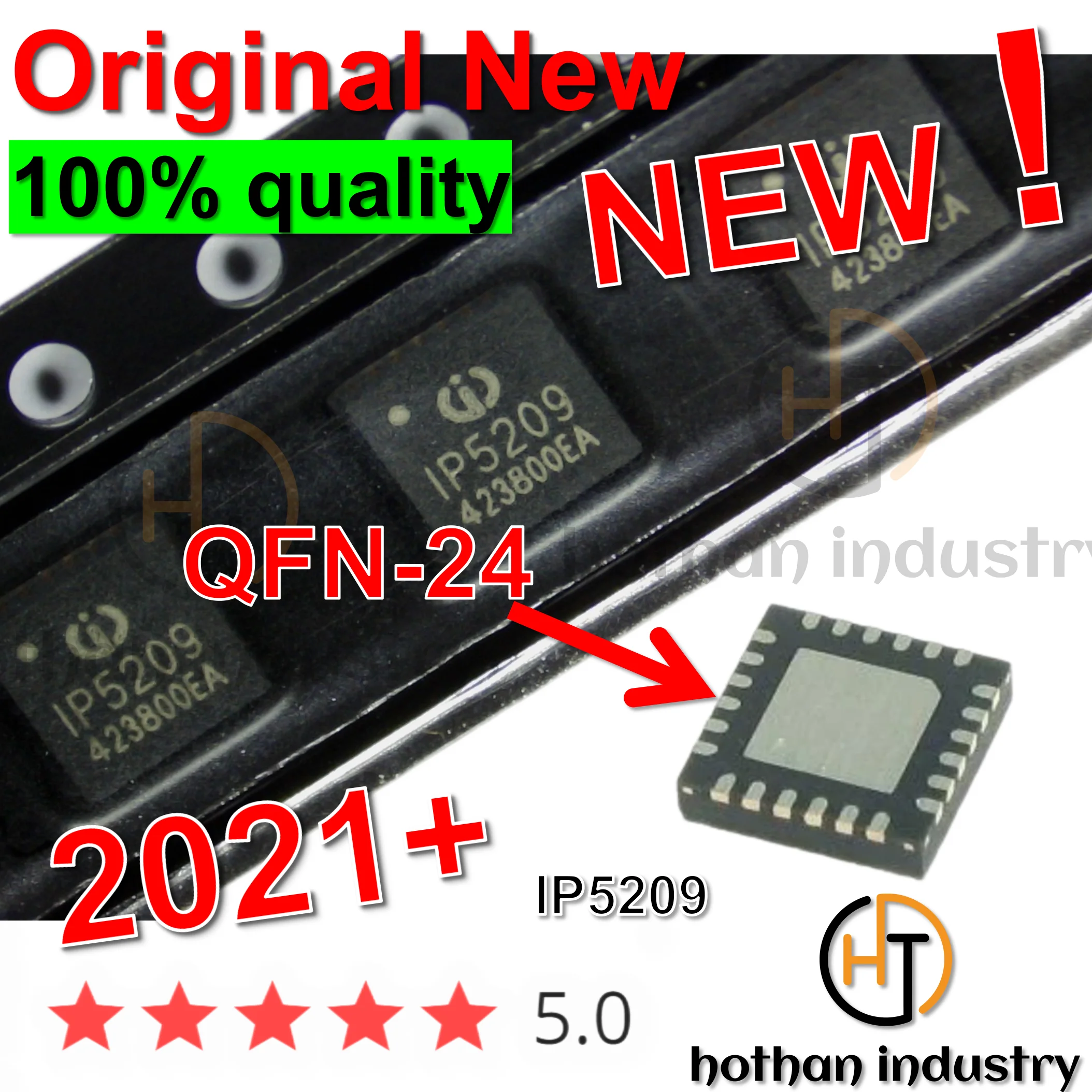 1 10pcs 100% New Original IP5209 QFN24 In Stock IC support for NTC 2.1A charging 2.4A discharge ...