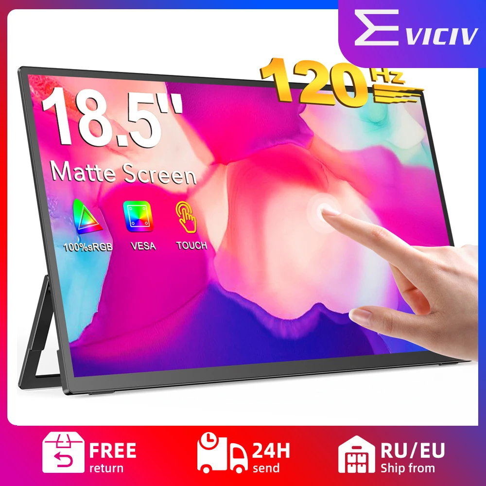 EVICIV-Portable-Monitor-Touchscreen-18-5-Inch-120Hz-1080P-FHD-FreeSync ...