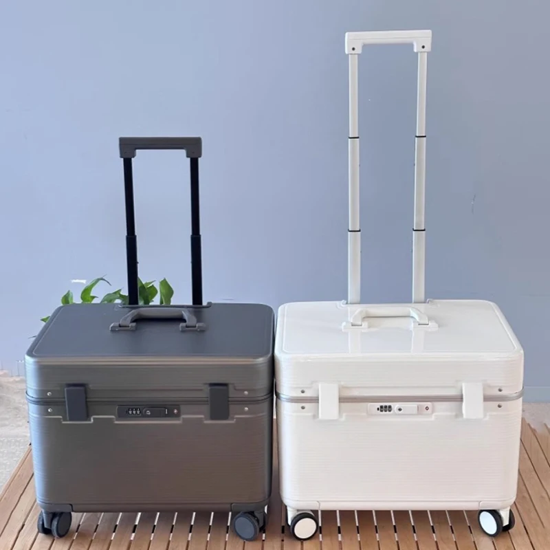 18-Luggage-Clamshell-Password-Suitcase-Small-Travel-Bag-Aluminum-Frame ...