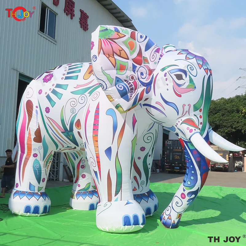 Elefante-inflable-gigante-de-3m-4m-y-5m-de-altura-colorido-con-luces ...