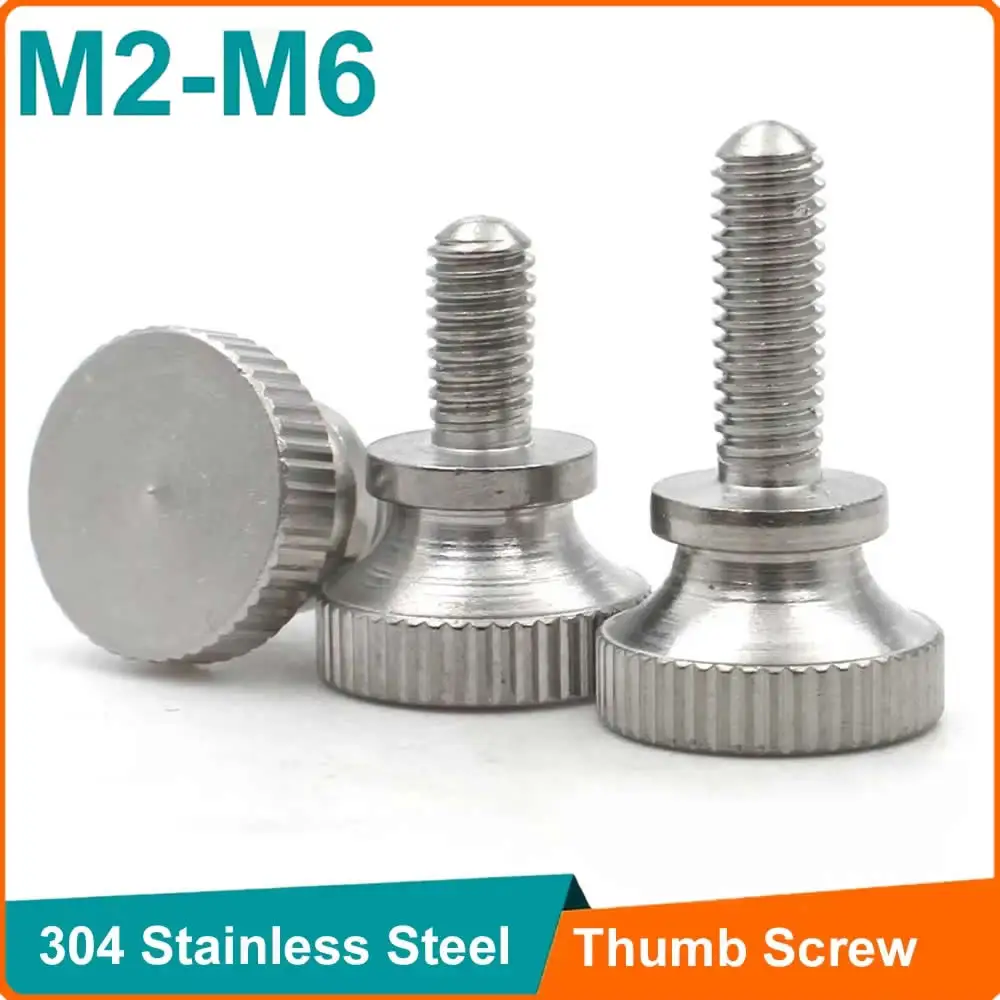 1 - 10pcs M2 M2.5 M3 M4 M5 M6 304 Stainless Steel High Step Thumb Bolt ...