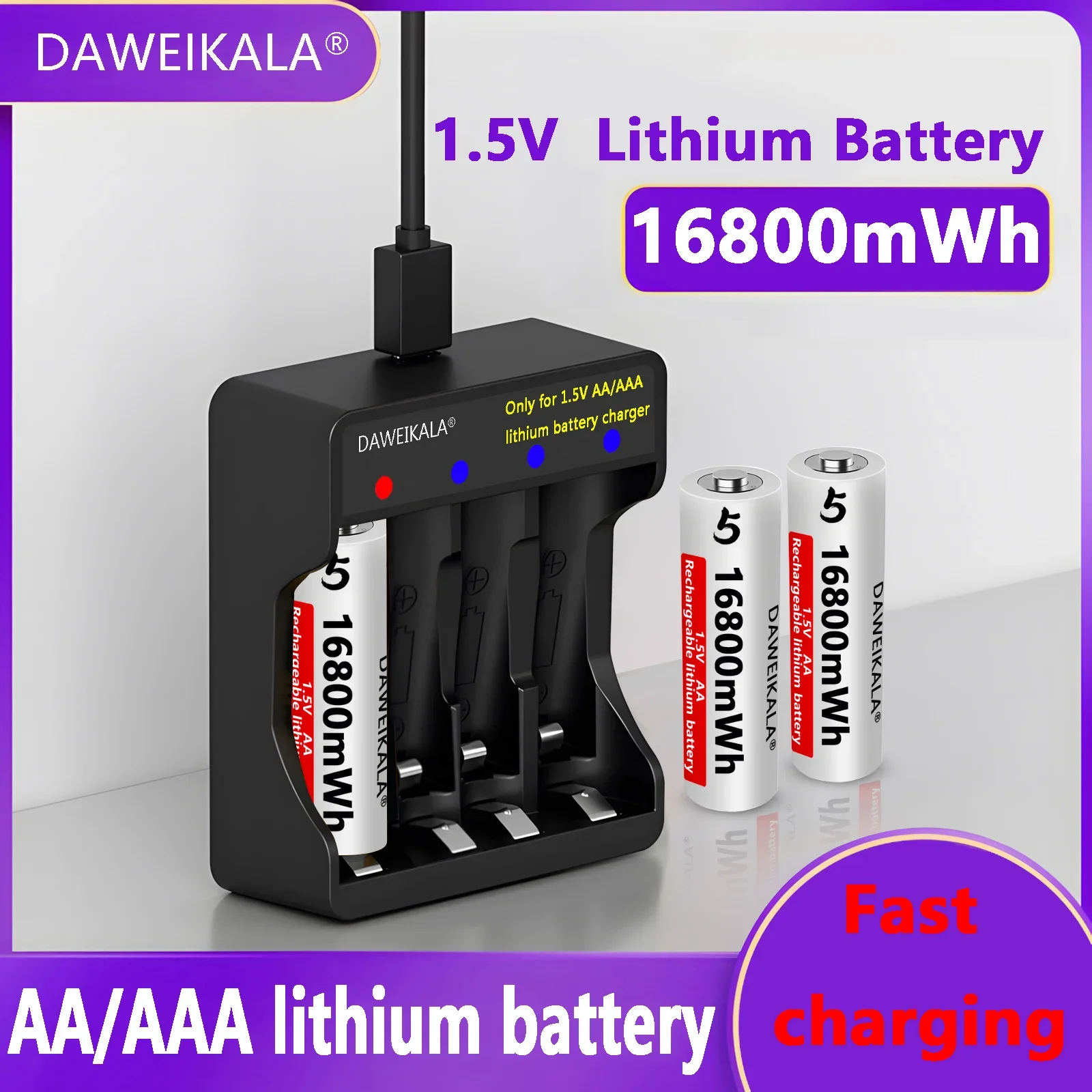 AA-Battery-1-5V-Li-ion-AA-Rechargeable-Batteries-High-capacity-12800mWh ...